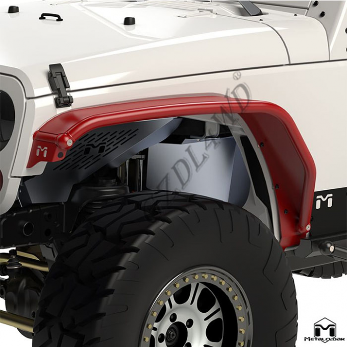 Overland Tube Off Road Fender Flares Aluminum Black Powder Coated For ...