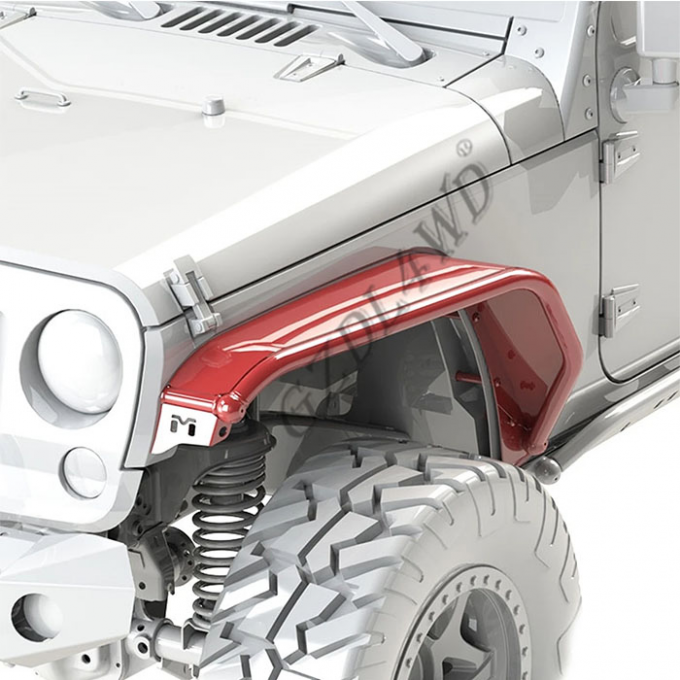 Overland Tube Off Road Fender Flares Aluminum Black Powder Coated For ...